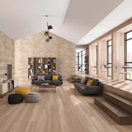 Płytka ścienna hiszpańska Saloni EUKALYPT VECTOR CREMA MIEL mat 40x120 ...