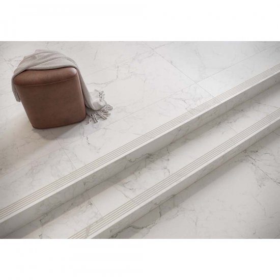 Gres szkliwiony CALACATTA MILD white satin 59,8x119,8 #537 gat. I Cersanit | NEXTERIO