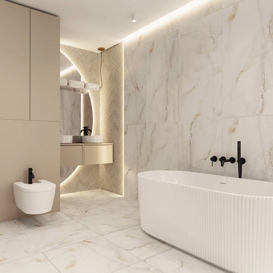 Gres szkliwiony LOGAN SNOW carving 60x120 gat. I | NEXTERIO