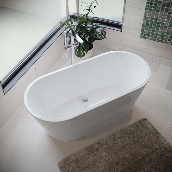 CERSANIT Zestaw wanna wolnostojąca CREA OWAL 160x75 z baterią ...