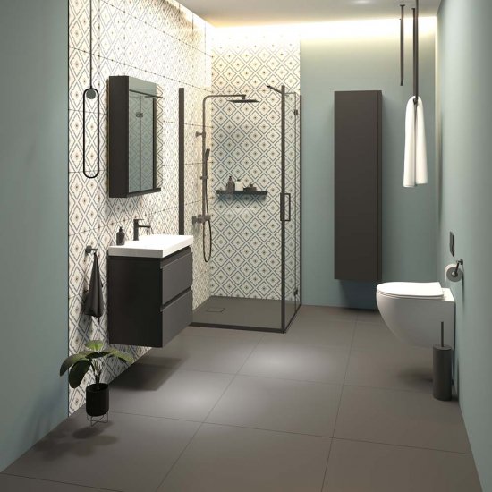 CERSANIT Szafka z umywalką SET B896 MODUO 60 antracytowa do ...